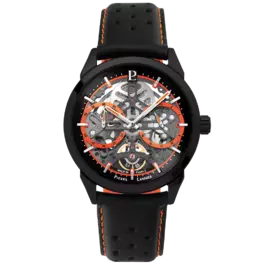 Men Watch MONARCK Black Dial Black Leather 22 MM Strap 347A433 | Pierre ...